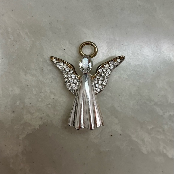 Monet | Jewelry | Monet Two Tone Angel Brooch With Crystals In Wings ...